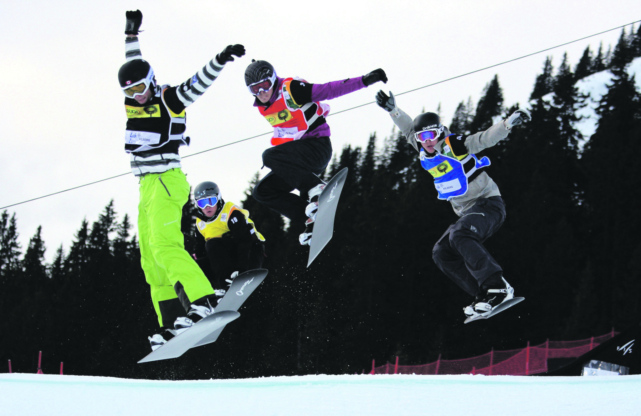 Tolle Boardercross-Rennen in Lech - Landeck
