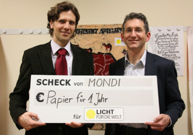 Papierspende für Licht für die Welt - Meidling