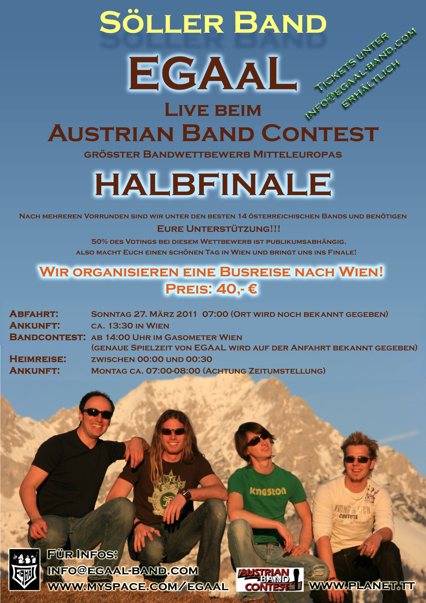 EGAaL - Wird die Söller Band Sieger in Wien? - Kufstein