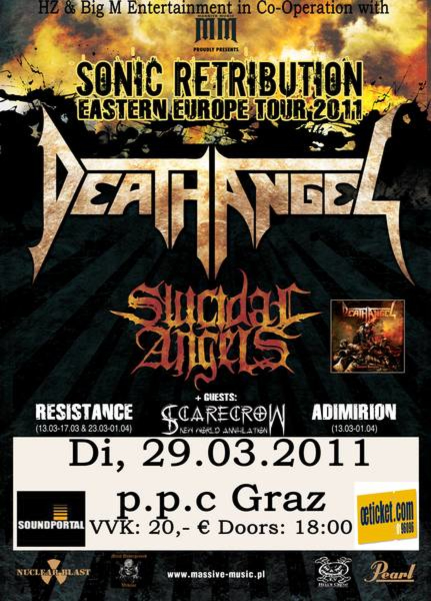 DEATH ANGEL, SUICIDAL ANGELS & support - Graz