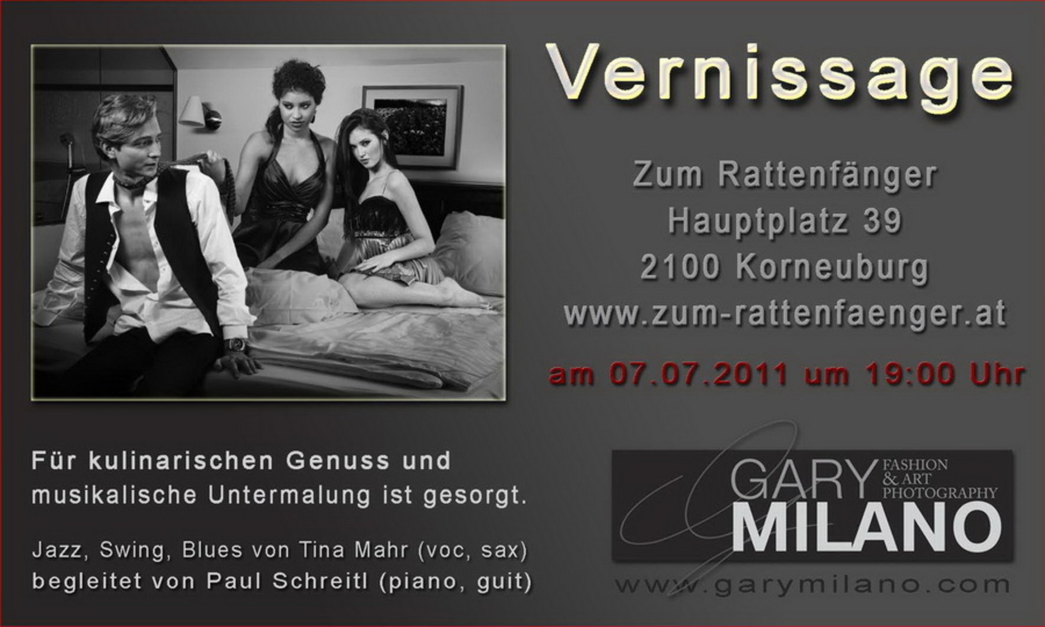 Fashion&Artfotograf Gary Milano - Vernissage im Rattenfänger - Gänserndorf