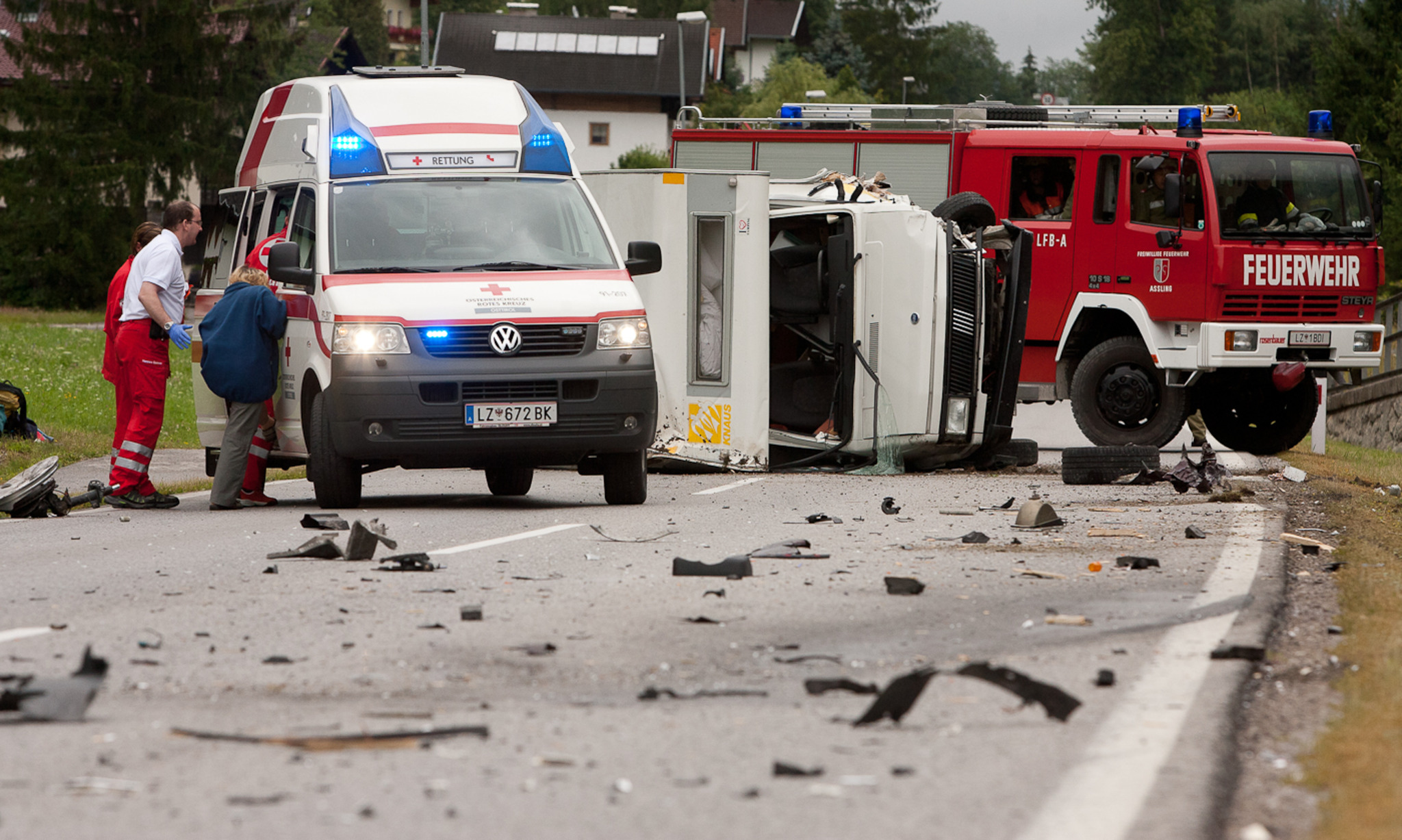 Schwerer Verkehrsunfall in Mittewald/Assling - Osttirol
