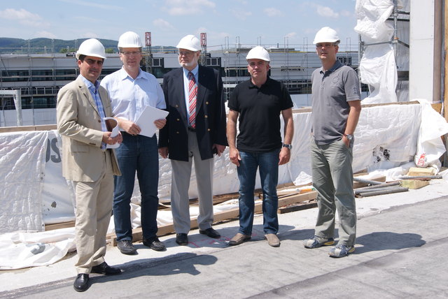 Inspektion auf der Baustelle des neuen Justizzentrums - Korneuburg