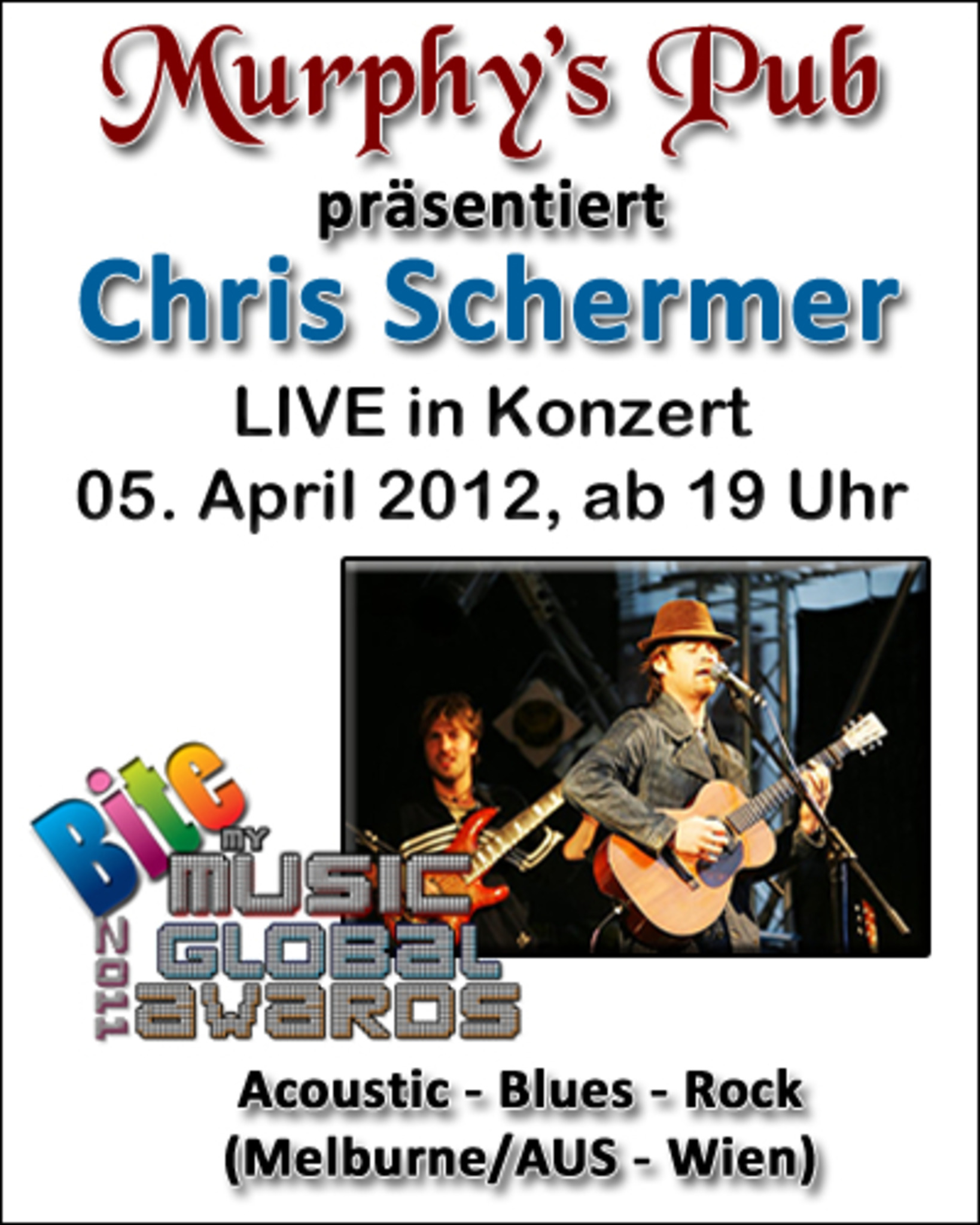 Heute live im Murphy'S Pub - Chris Schermer - Lavanttal