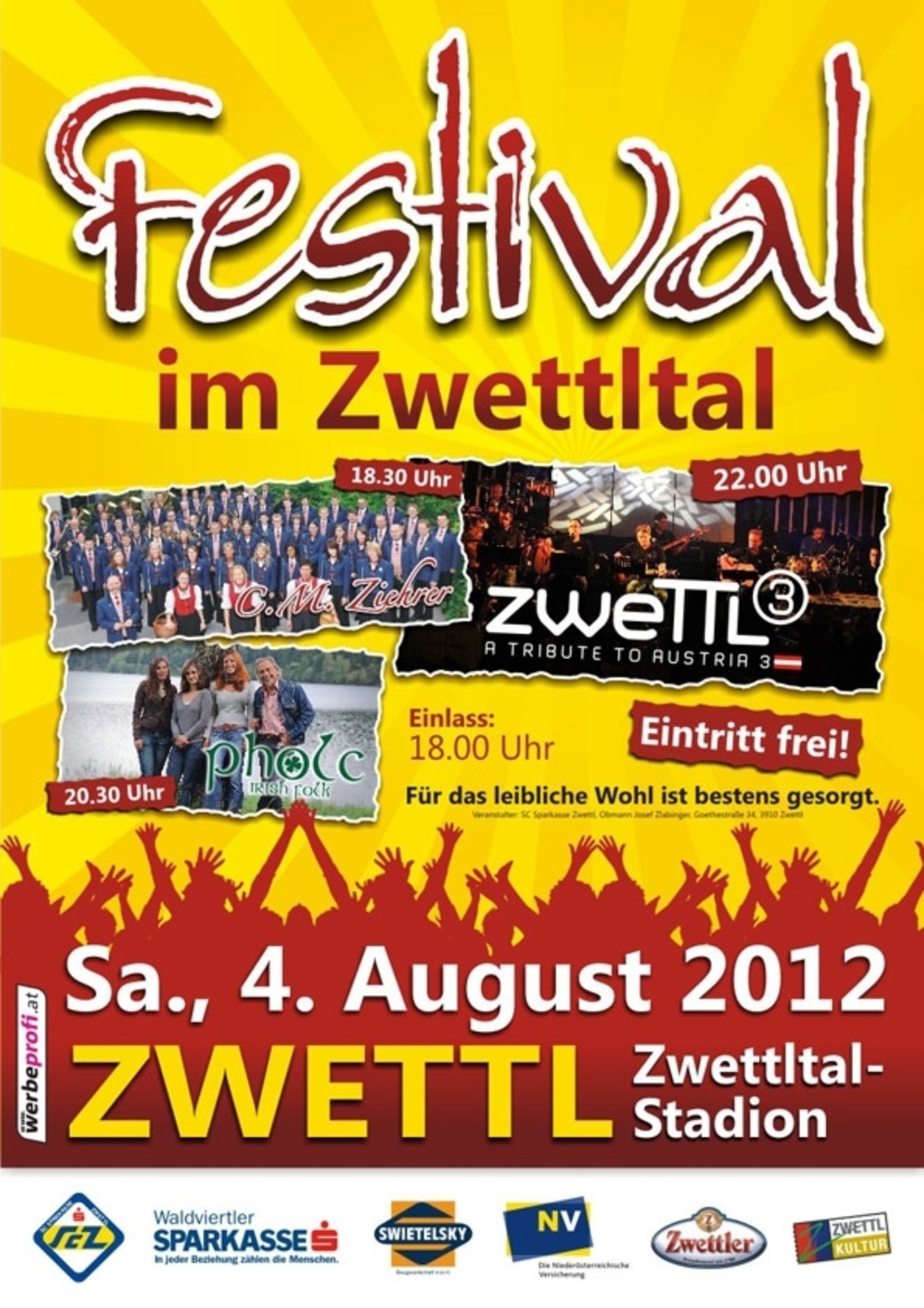 Festival im Zwettltal am 4. August - Zwettl