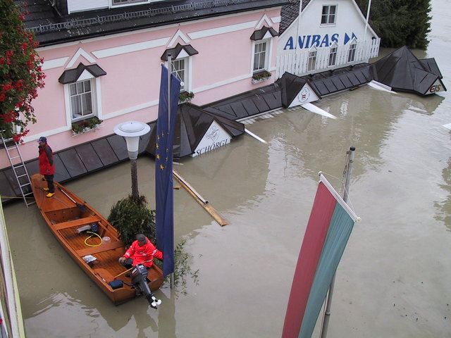 Vor 20 Jahren: Hochwasser-Katastrophe im August 2002 in Grein - Perg