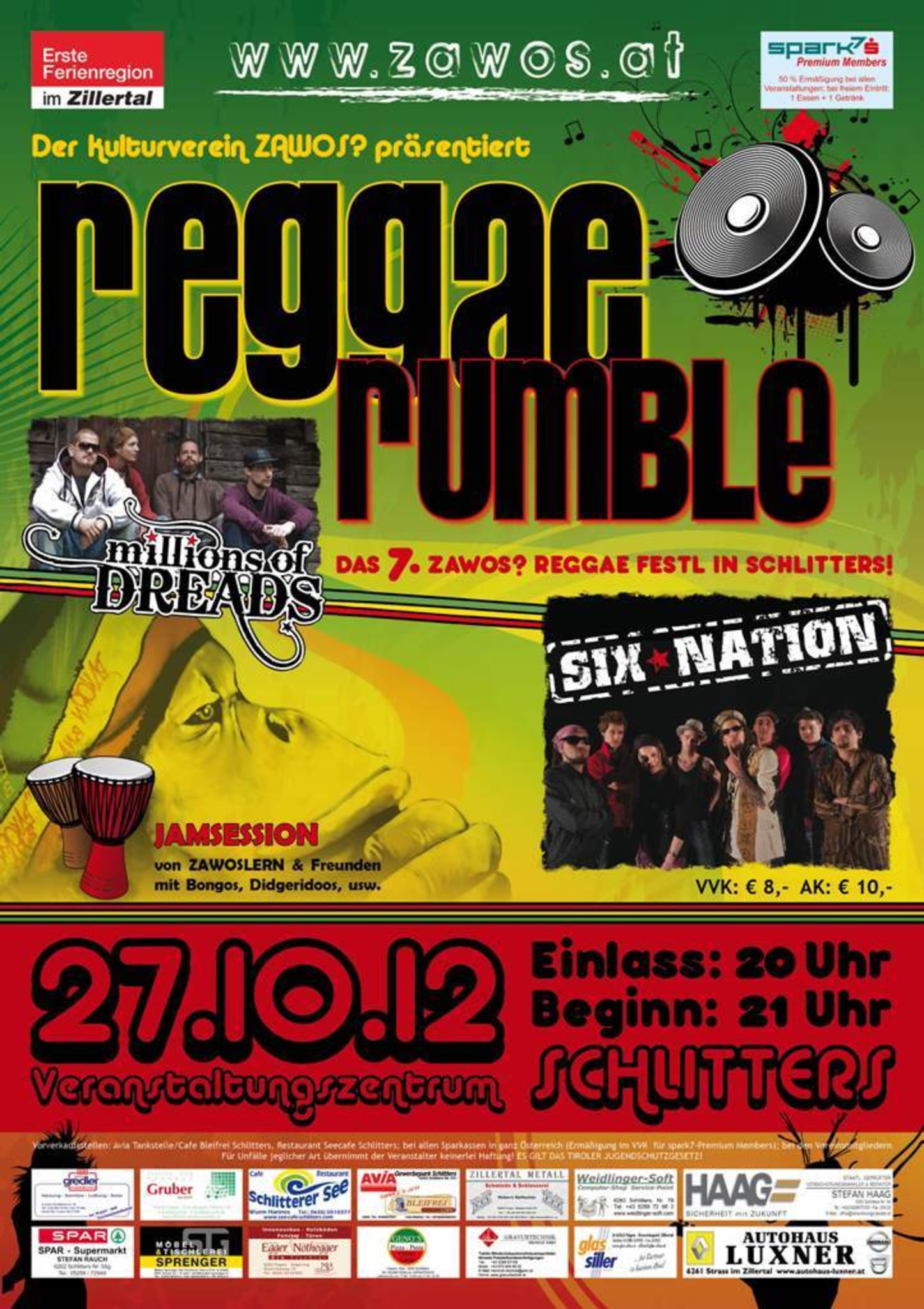 REGGAE RUMBLE - DAS 7. ZAWOS?-REGGAE FESTIVAL - Schwaz