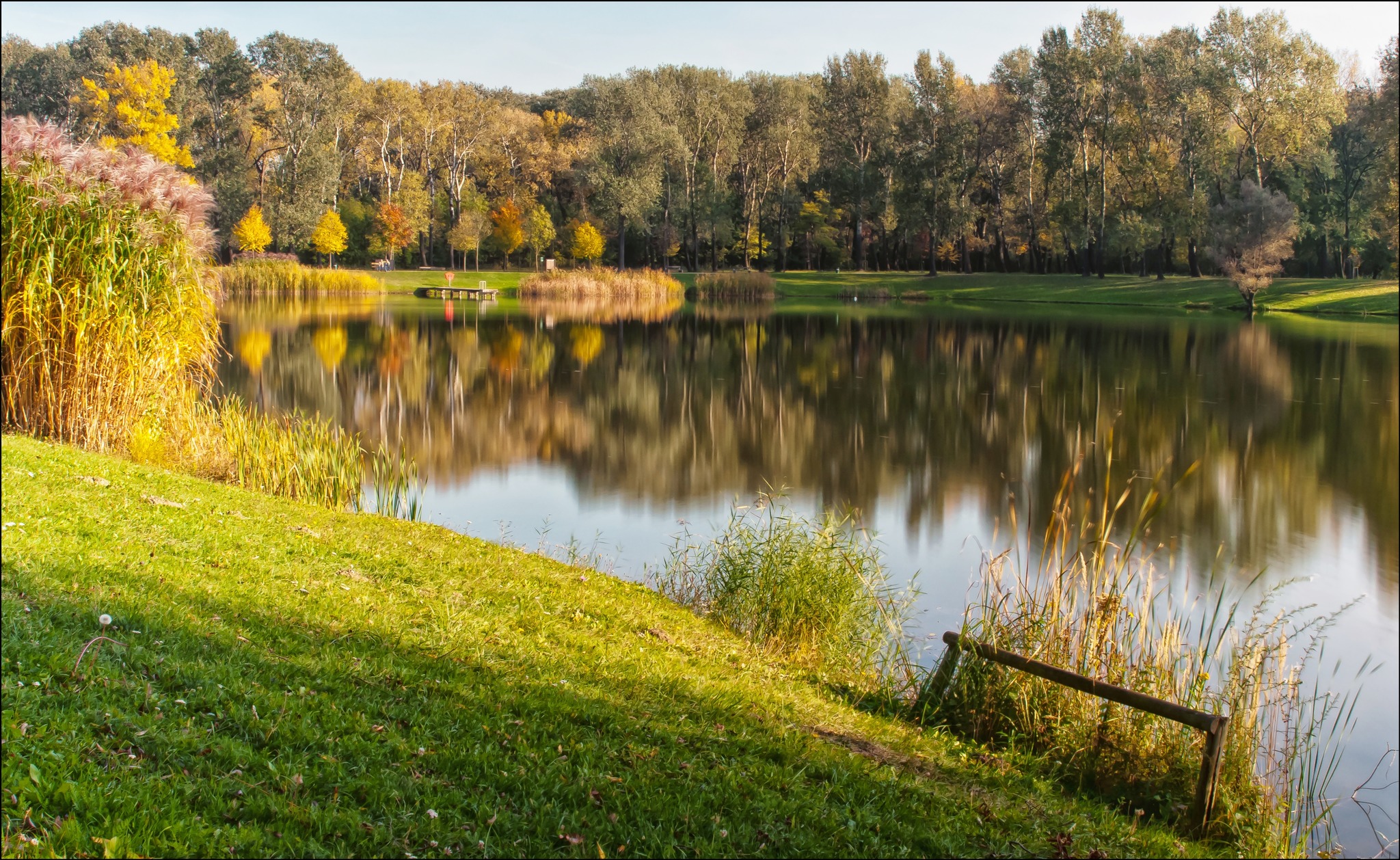 Herbststimmung im Aubad Tulln - Korneuburg