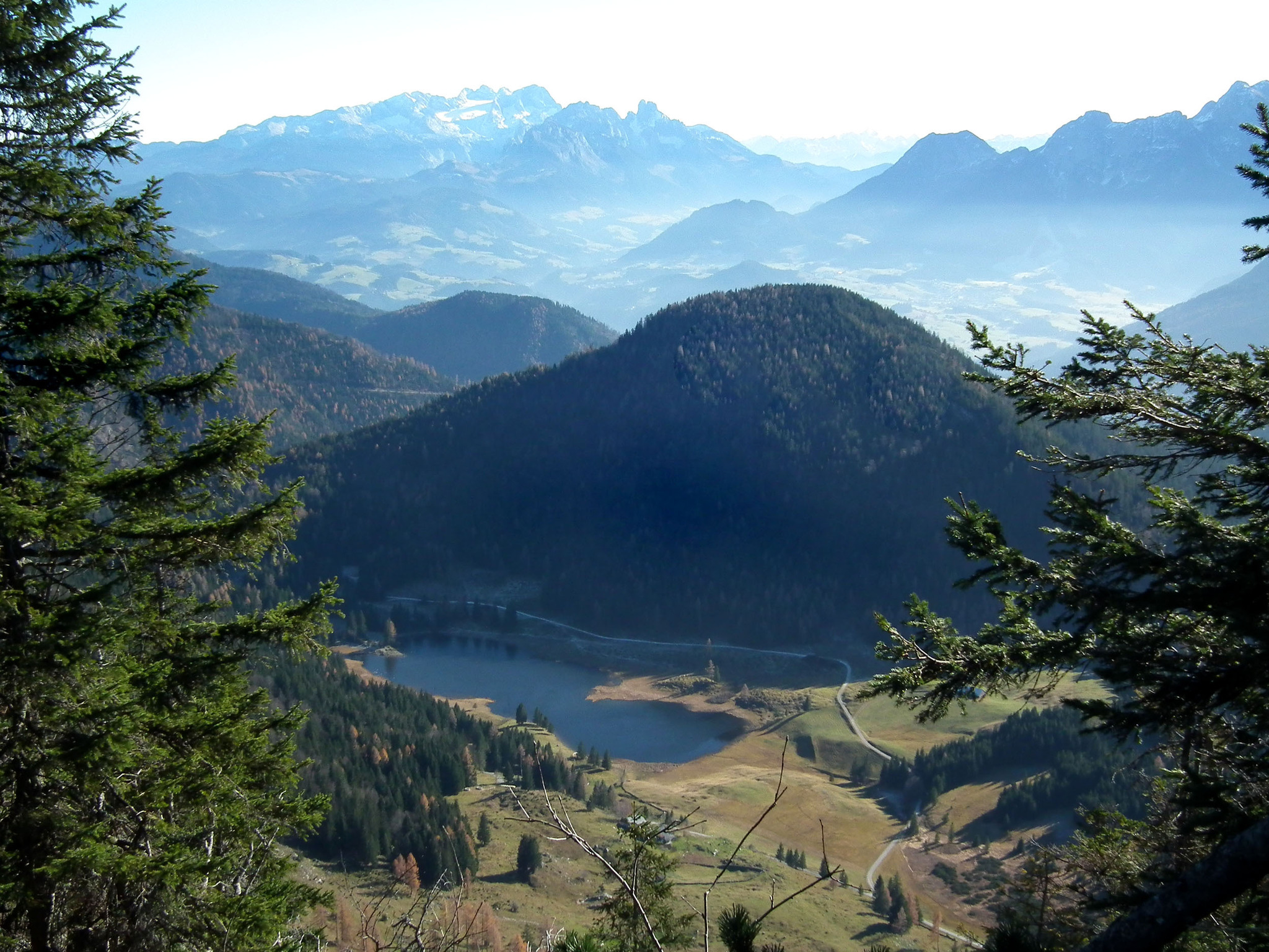 Der Seewaldsee von oben betrachtet - Tennengau