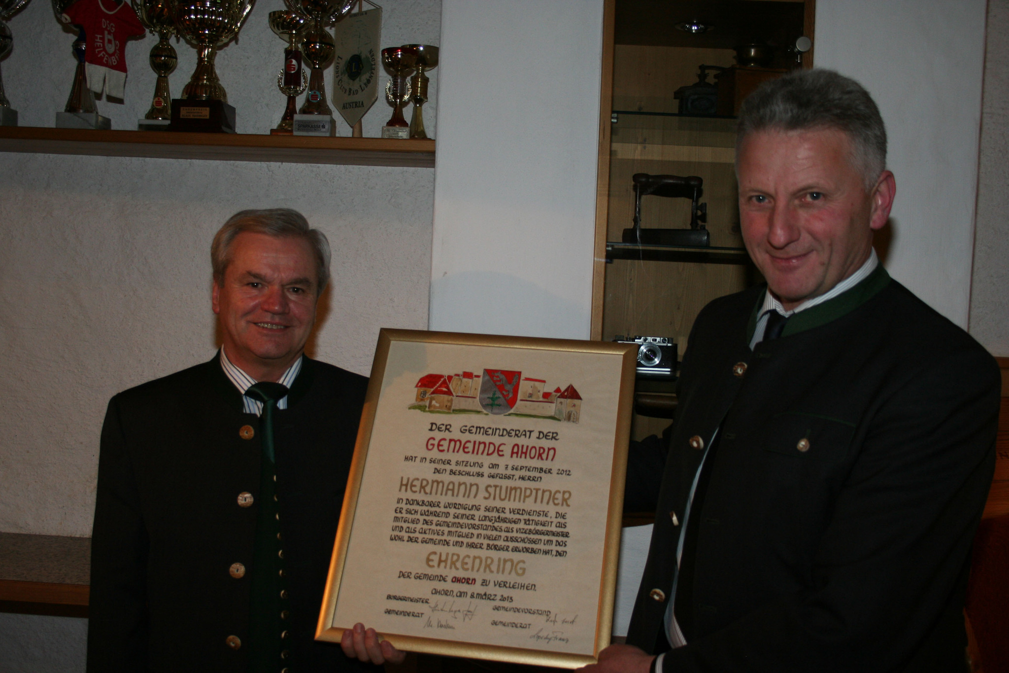 Goldener Ehrenring für Vizebürgermeister - Rohrbach