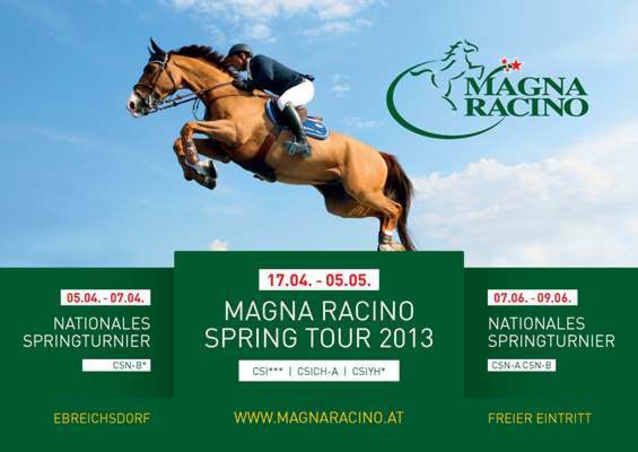 Magna Racino: nationales Springturnier - Steinfeld