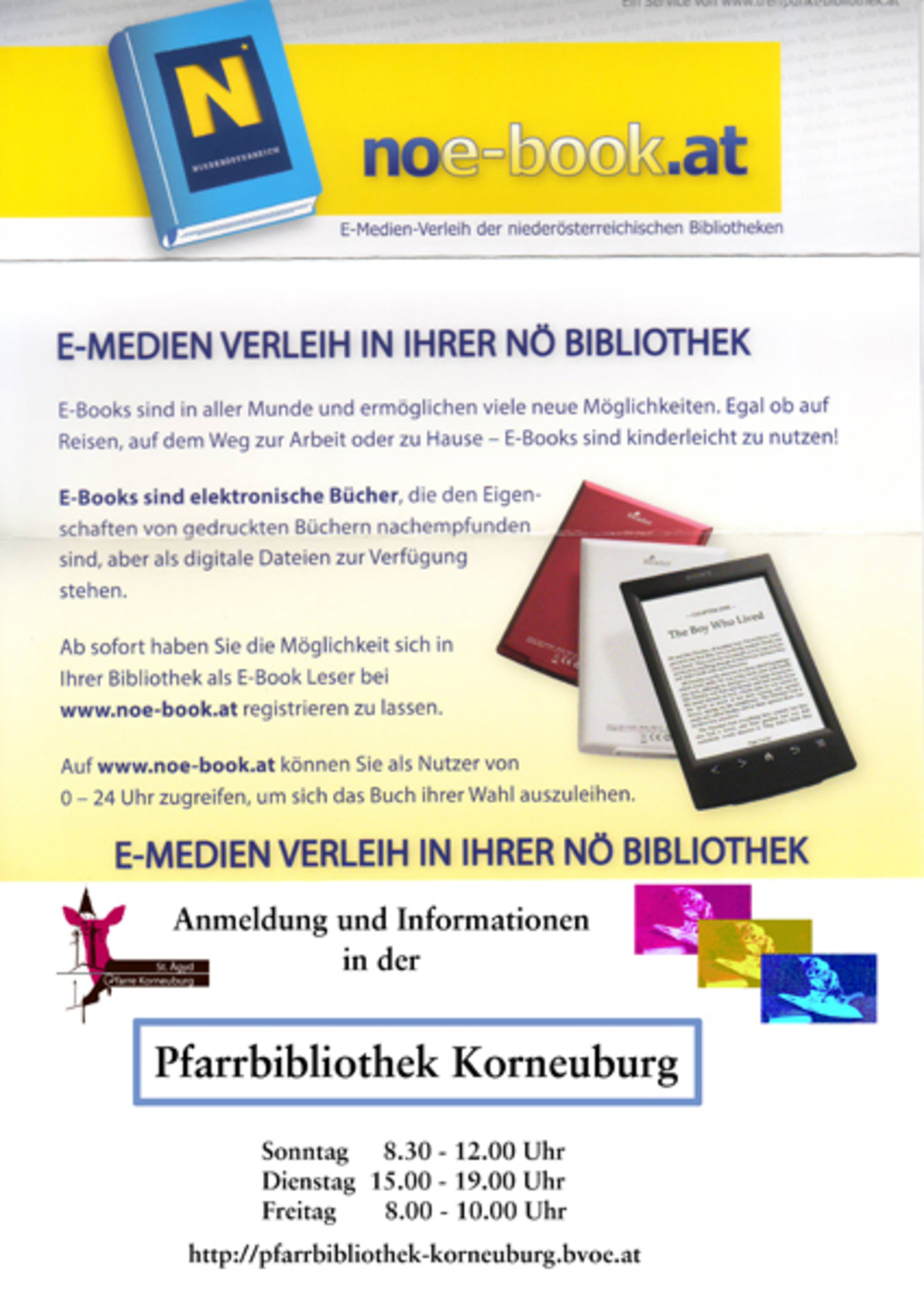 noE-BOOK.at in der Pfarrbibliothek Korneuburg gestartet - Korneuburg