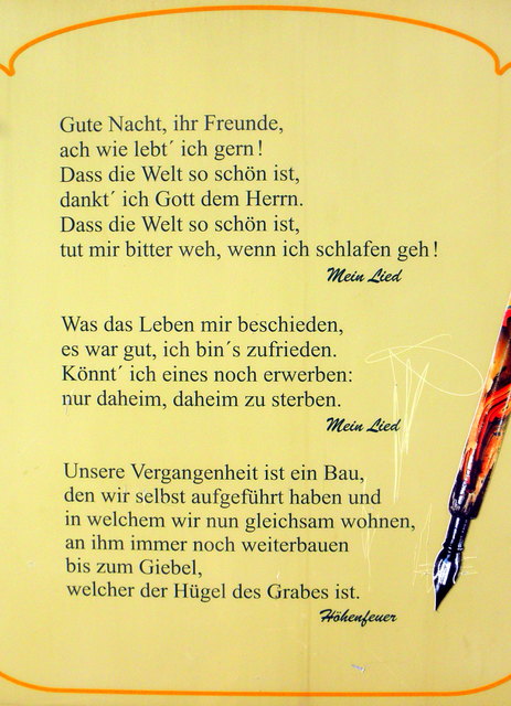 Peter Rosegger Gedichte Ein Bisschen Mehr