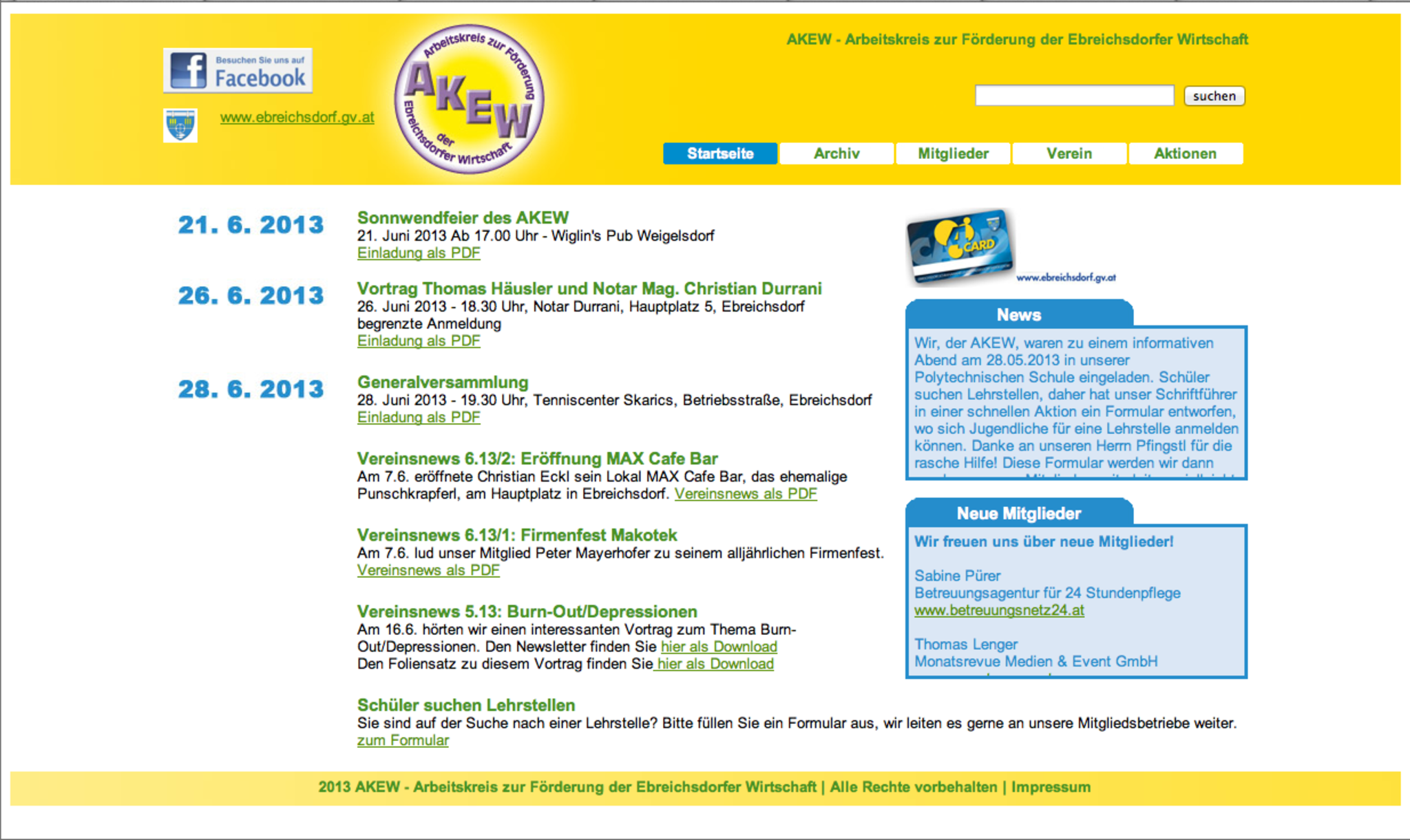 Hier finden Sie uns: www.akew.at - Steinfeld