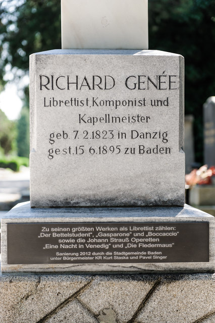 118. Todestag von Richard Genée - Baden