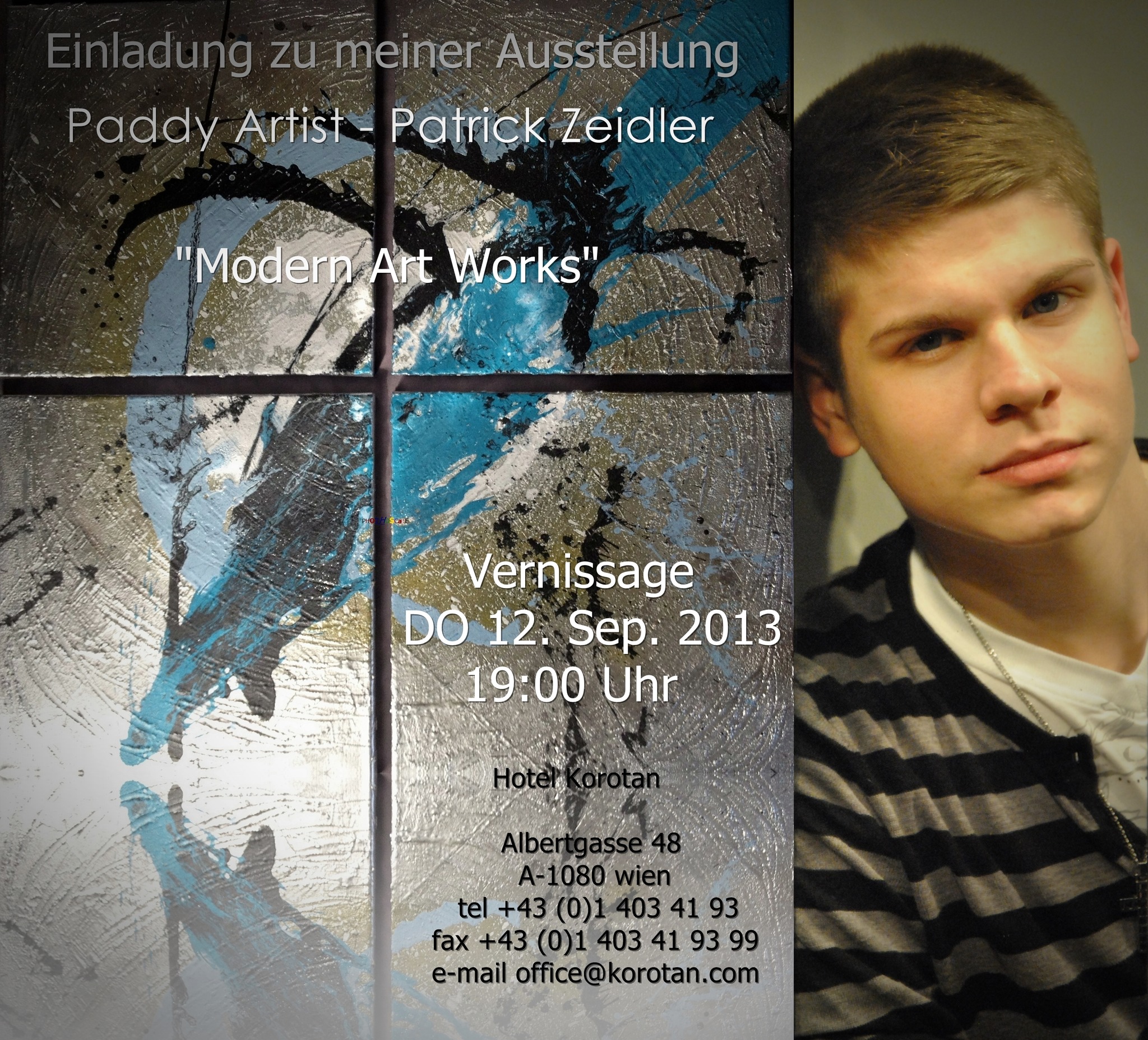 Abstrakte Vernissage von Paddy Artist - Patrick Zeidler - Josefstadt