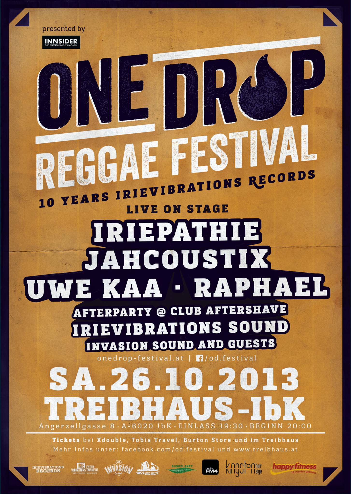 ONE DROP FESTIVAL am 26.Oktober 2013 im Treibhaus, Innsbruck - Innsbruck