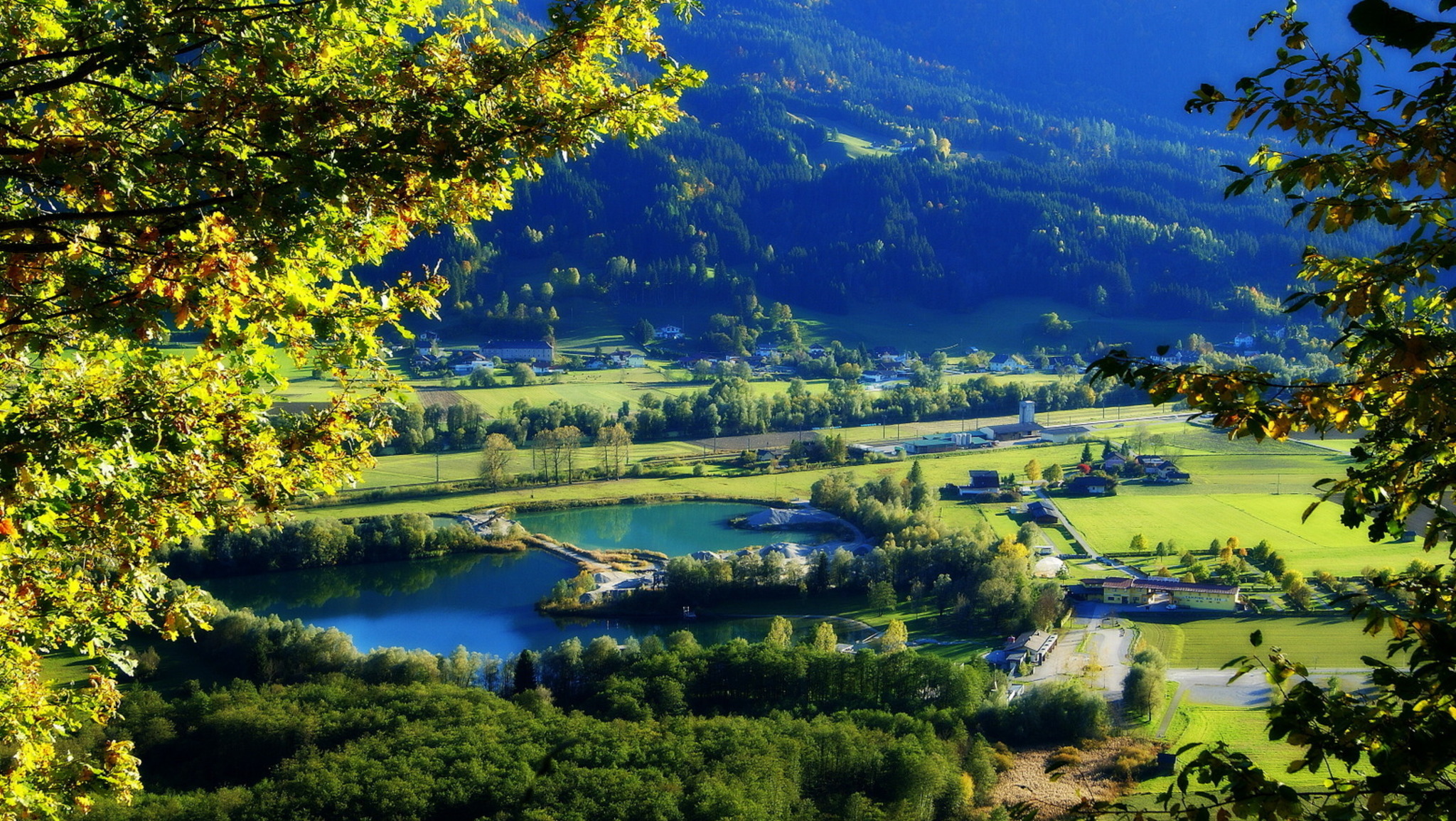 Blick zum Badesee Greifenburg - Spittal