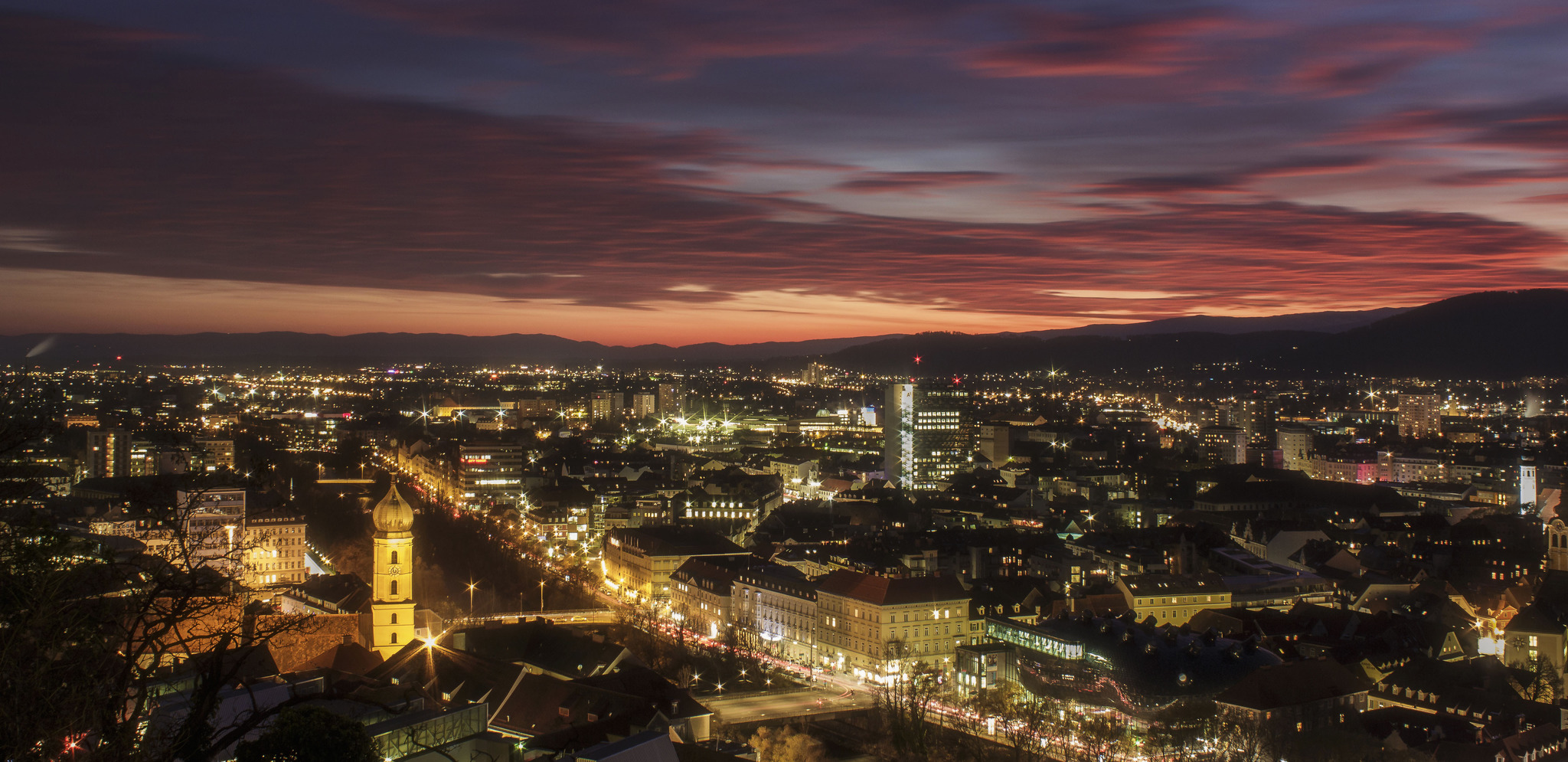 Blick auf das nächtliche Graz - Graz