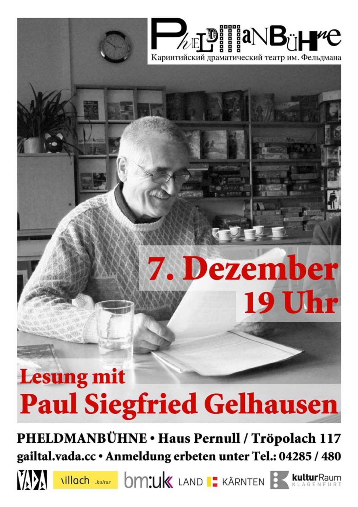 Lesung mit Paul Siegfried Gelhausen - Gailtal