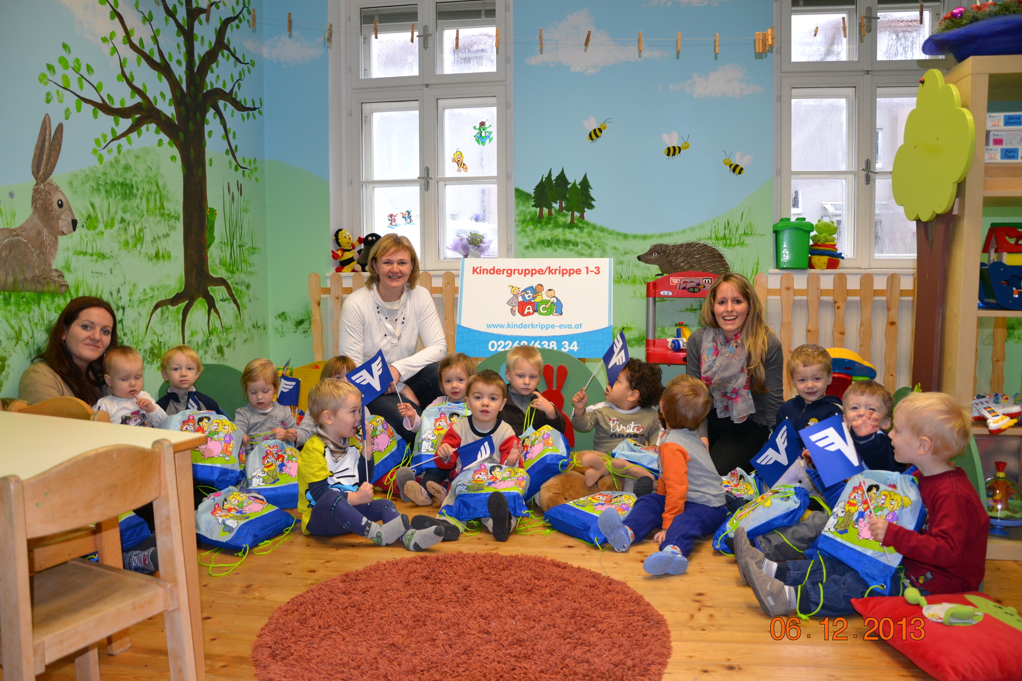 Kindergruppe/krippe 1-3 sagt DANKE an Volksbank Donau Weinland - Korneuburg