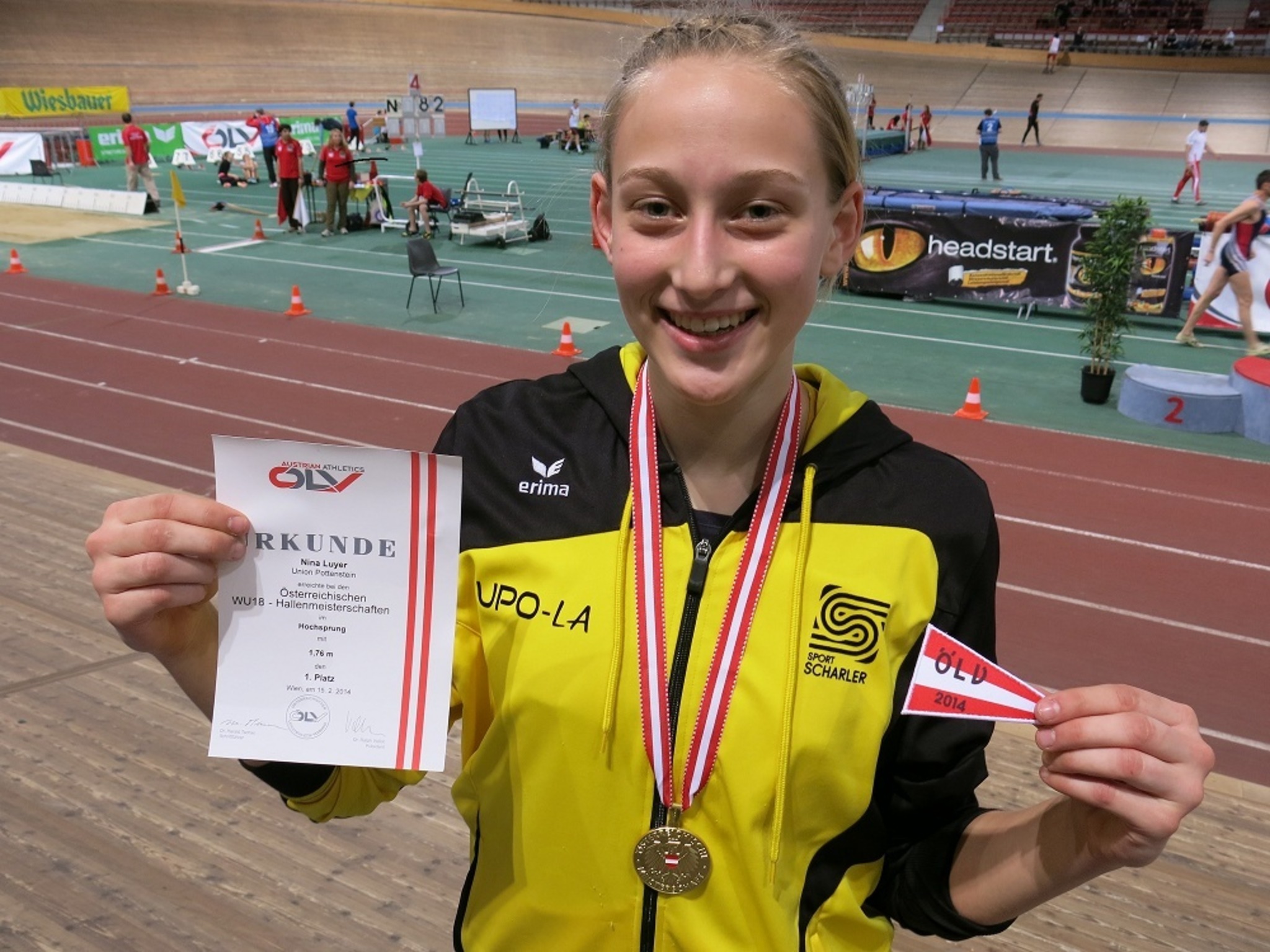 Nina Luyer Staatsmeisterin im Hochsprung - Baden