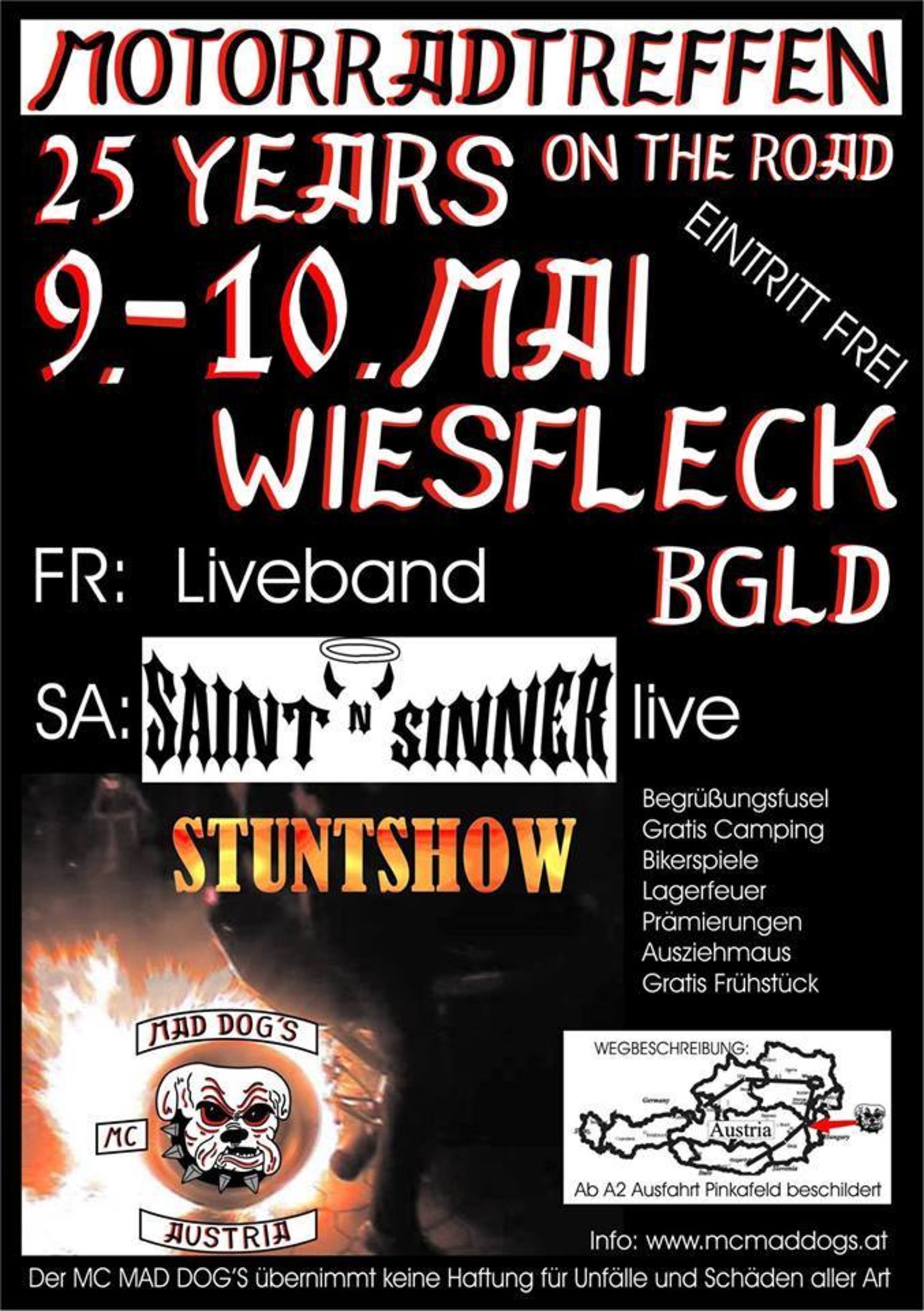 25 JAHRE JUBILÄUMS MOTORRADTREFFEN DES MC MAD DOG´S AUSTRIA - Oberwart