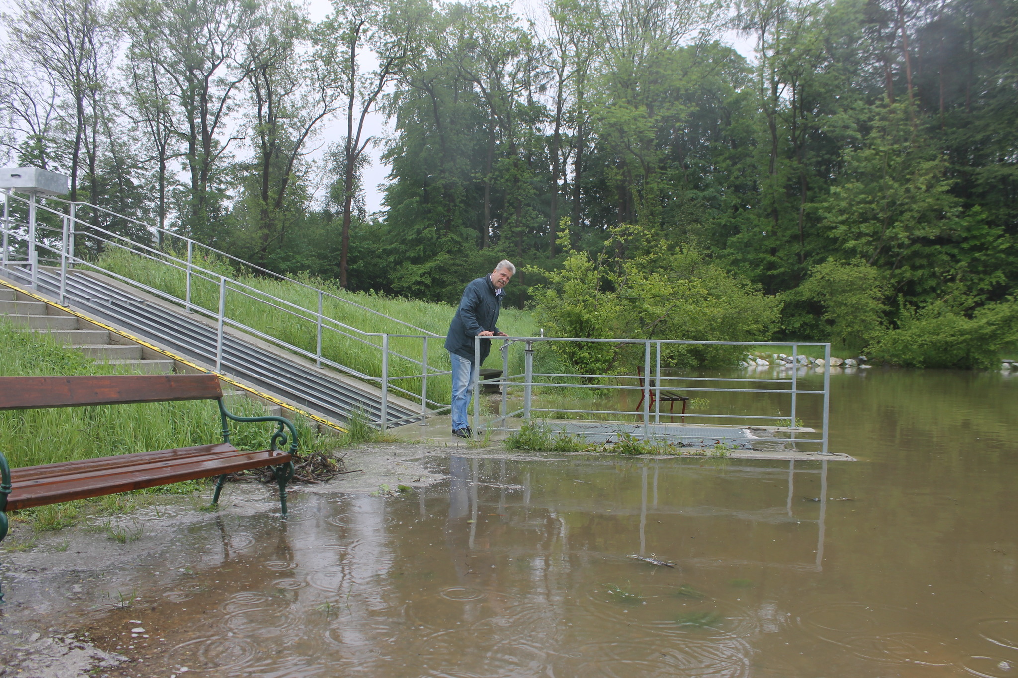 Die Retentionsbecken in Mauerbach waren im Einsatz und haben sich ...