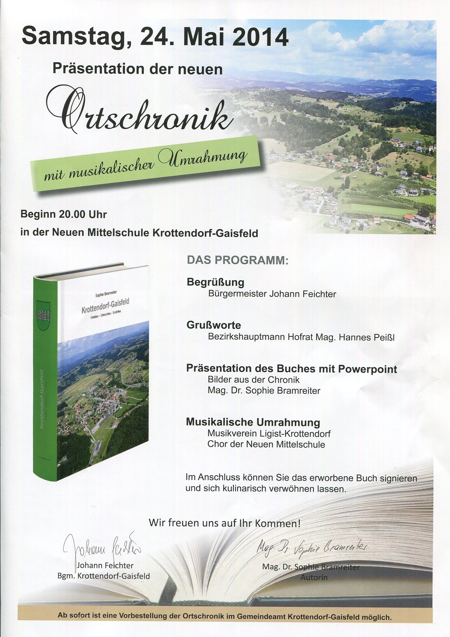 Präsentation der neuen Ortschronik Krottendorf Gaisfeld - Voitsberg