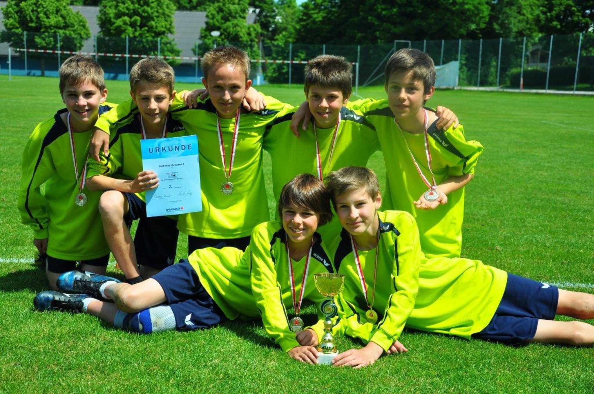 Schul-Faustball: U12 der NMS Bad Kreuzen Vize-Landesmeister - Perg