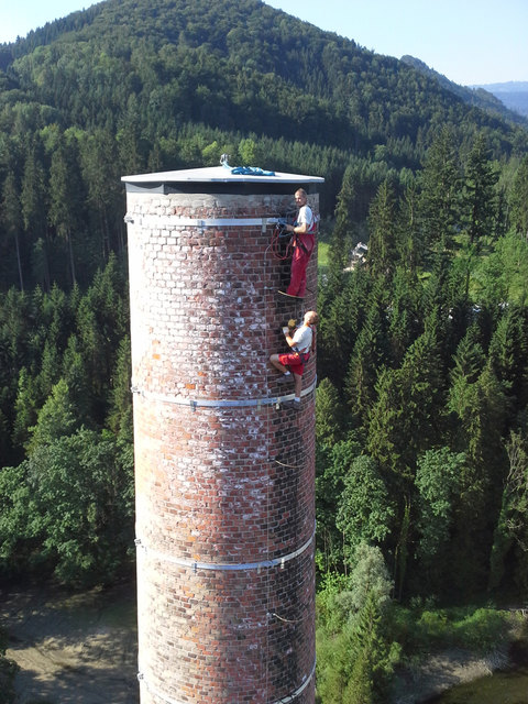 Schlot in Neubruck spektakulär saniert - Scheibbs