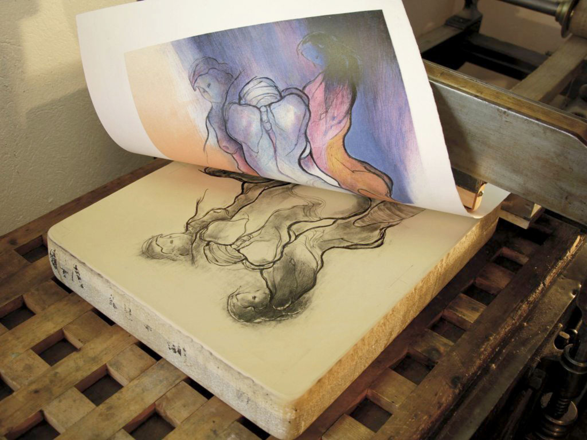 11. Afra Fest: Benefiz-Litho "Drei Frauen" von Jos Pirkner - Imst