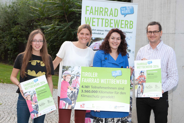 Die fleißigsten RadlerInnen kommen aus Völs - Westliches Mittelgebirge