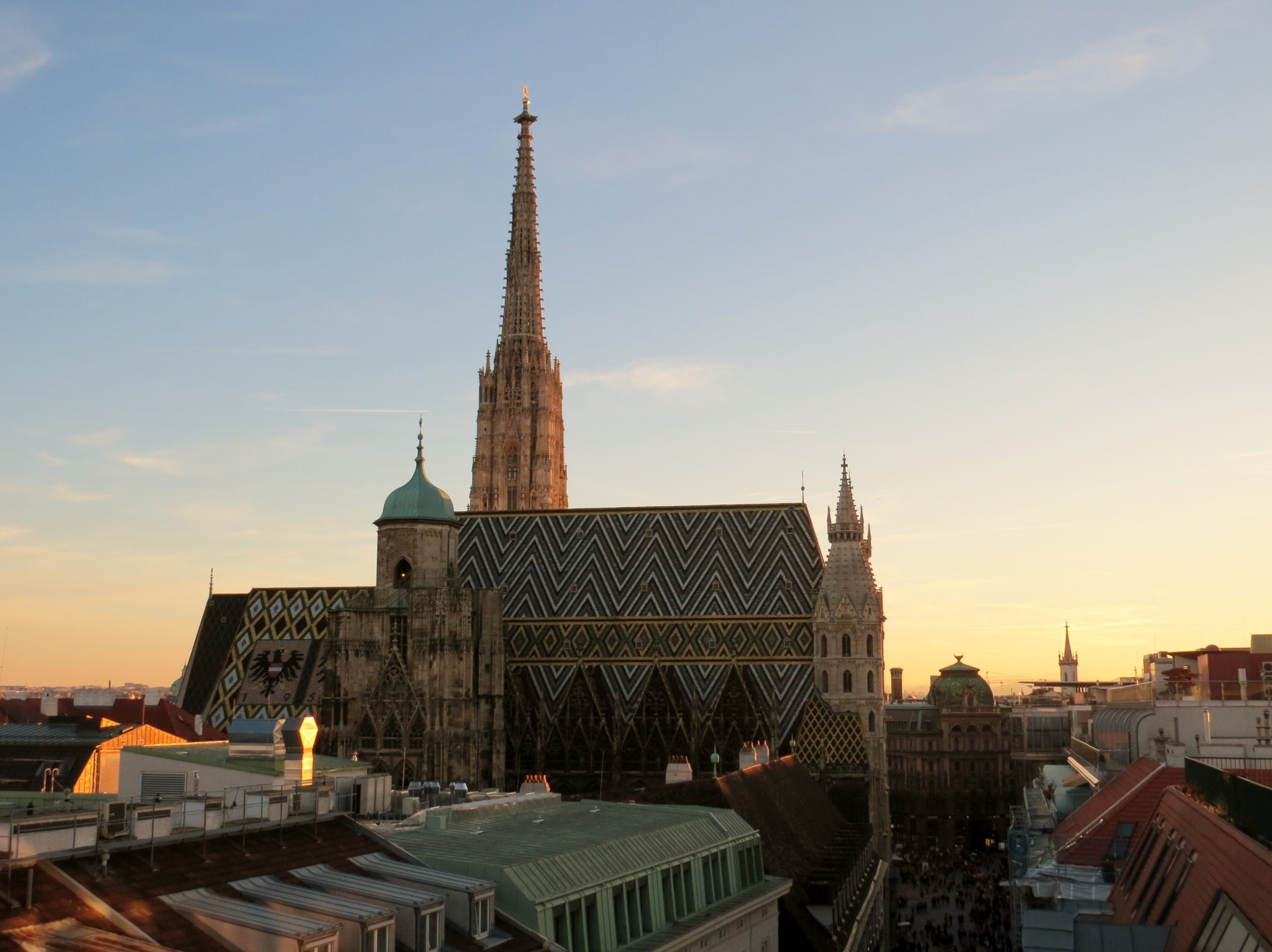 Blick zur Stephanskirche von der Rotenturmstraße aus - Neubau