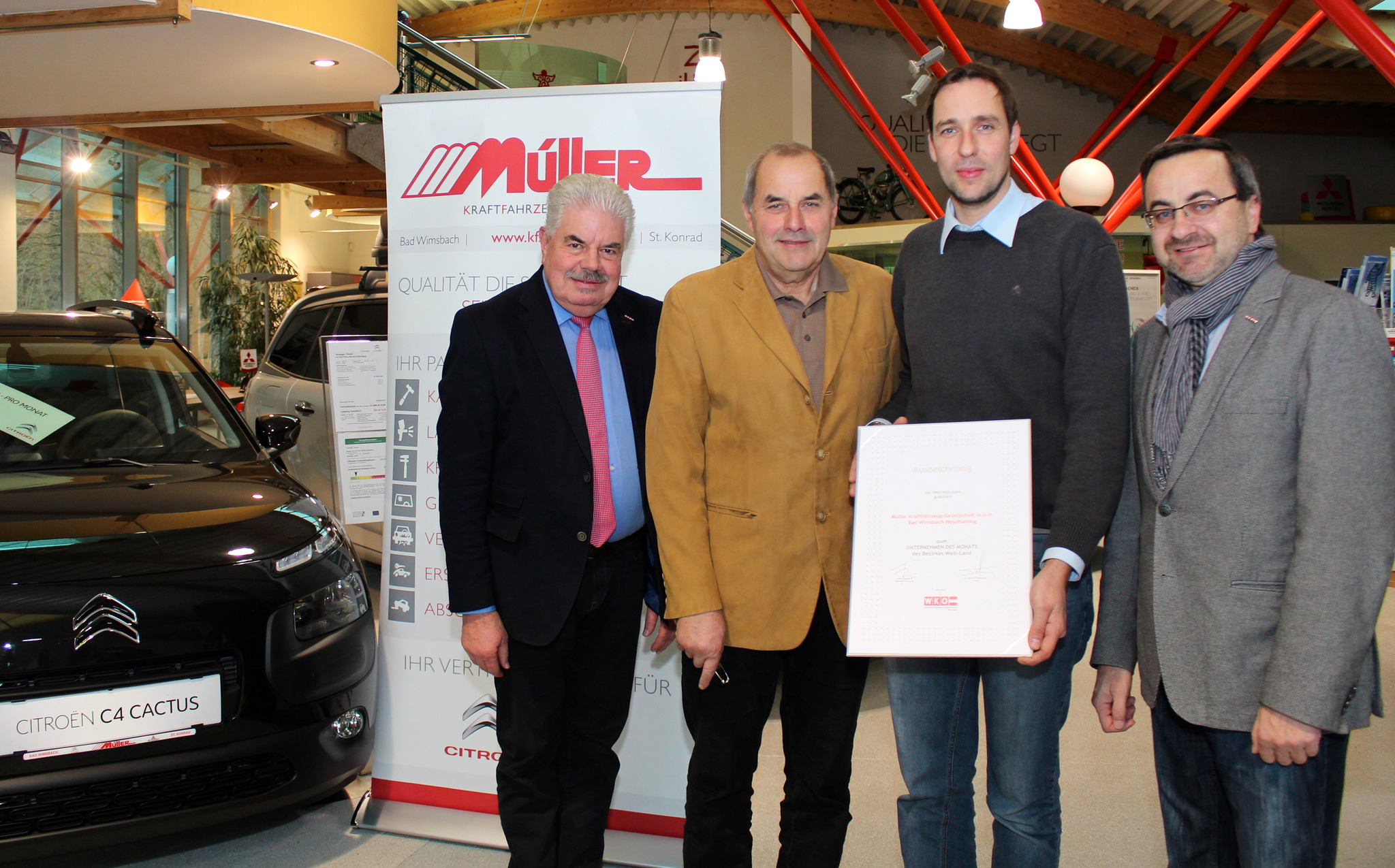 Firma KFZ-Müller mit TOP Handelszertifikat geehrt - Wels & Wels Land