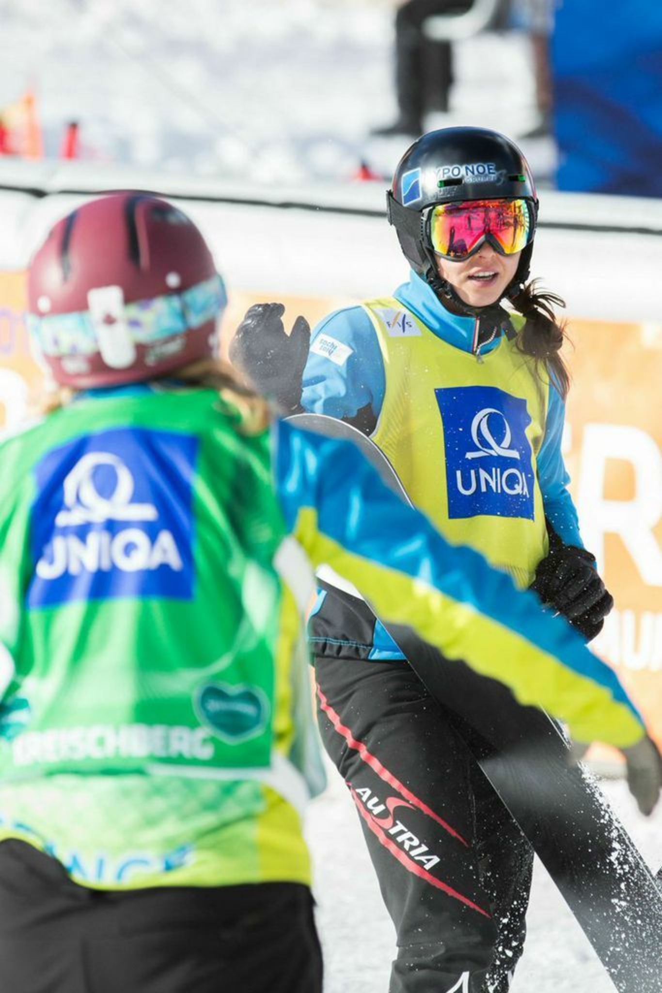 Nummer 13 brachte Maria Ramberger kein Glück beim Snowboardcross-Finale ...