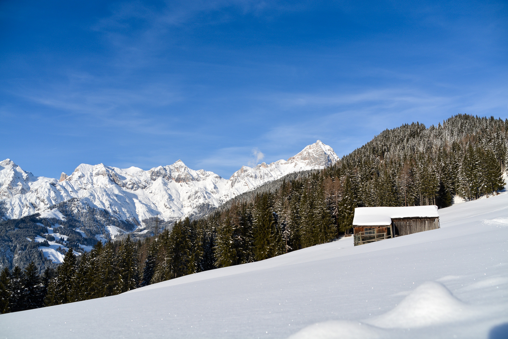 Wunderschönes Wetter beim Rodeln im Jufen - Pinzgau