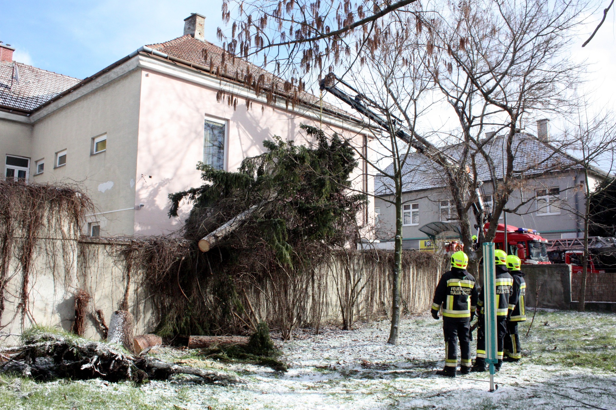 Sturm: Baum stürzt auf Dach - Tulln