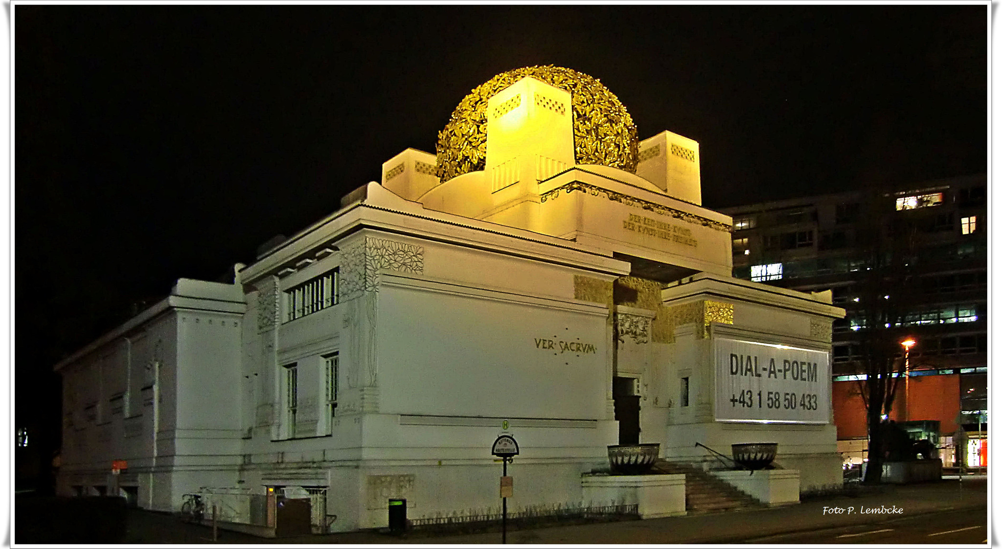 Die Wiener Secession bei Nacht - Innere Stadt