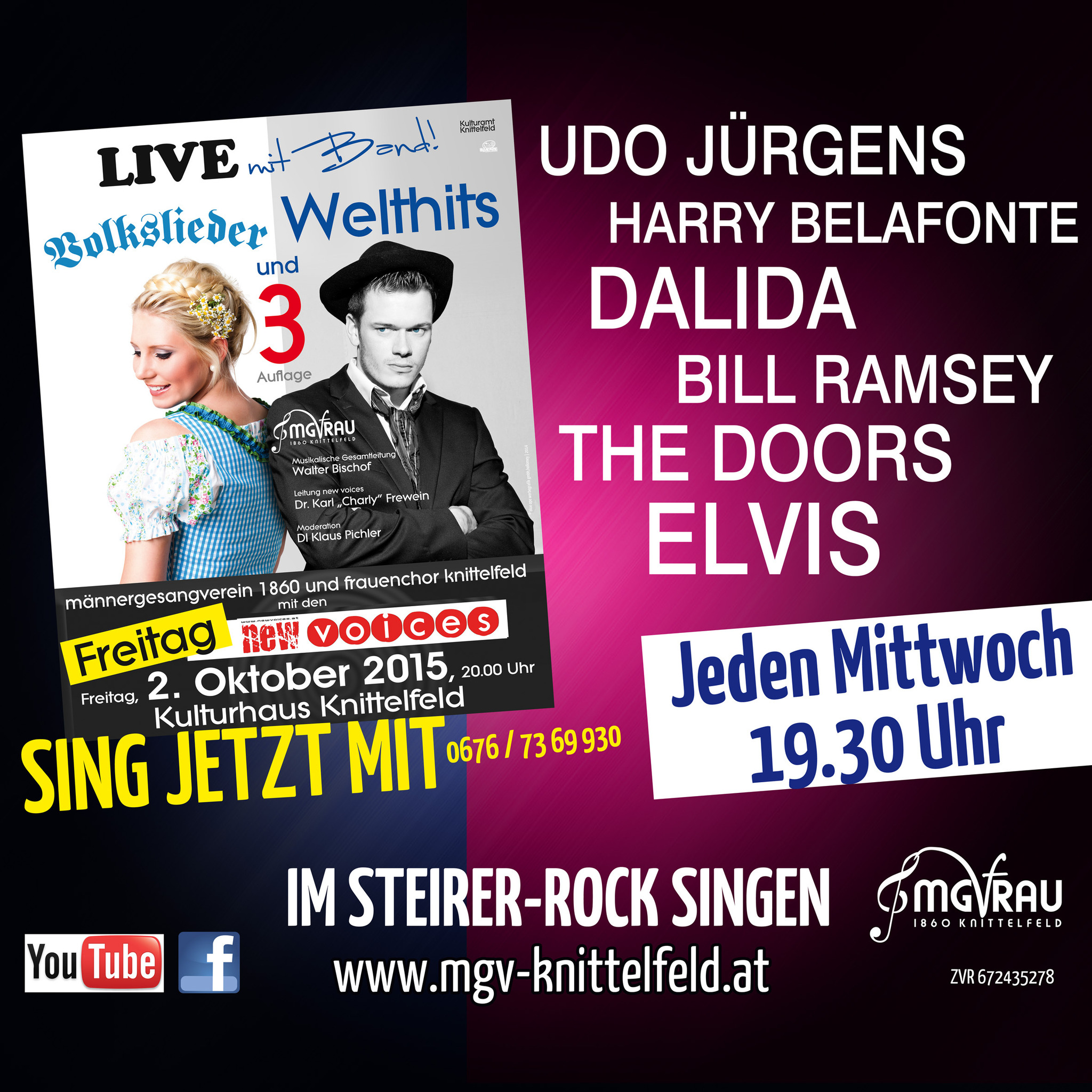 SING MIT! - Volkslieder und Welthits mit LIVE-BAND - Murtal