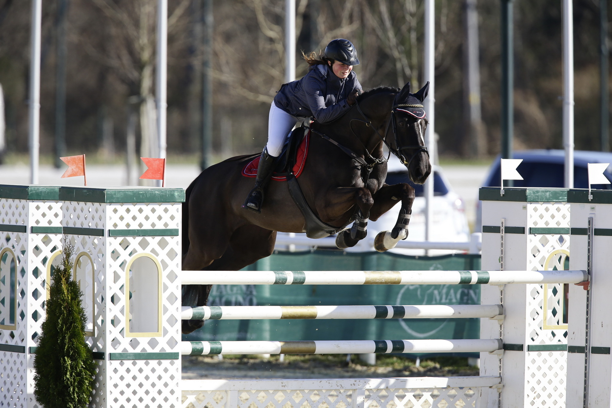 MAGNA RACINO Pferdesport/ Springen: Winterliches Aprilwetter ...