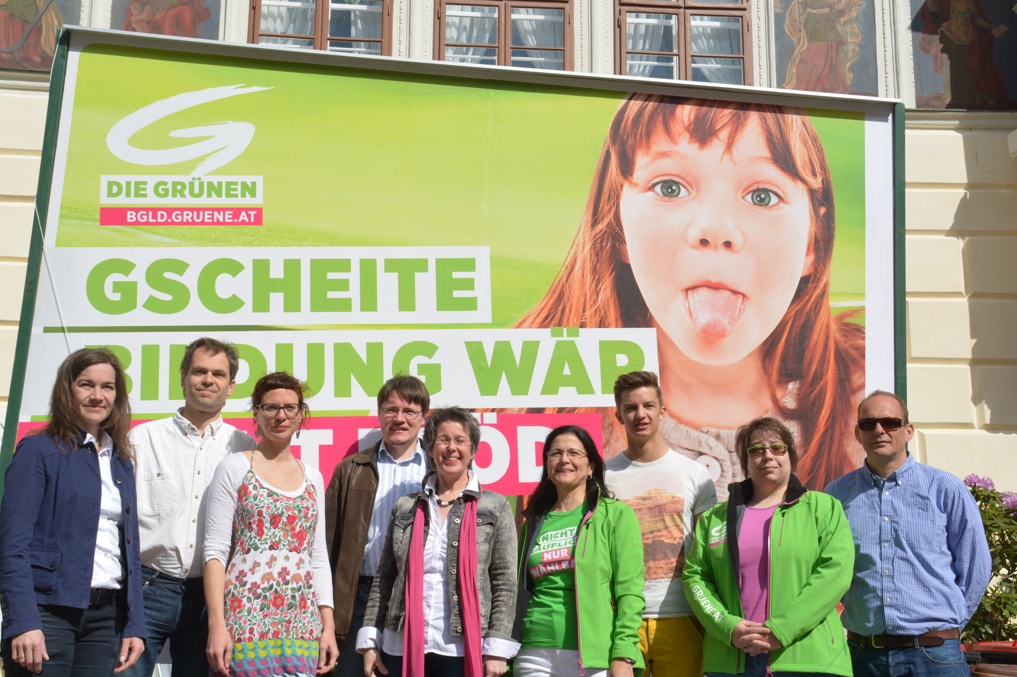 Die ersten Plakate der Grünen: Bio, Bildung und Kontrolle - Eisenstadt