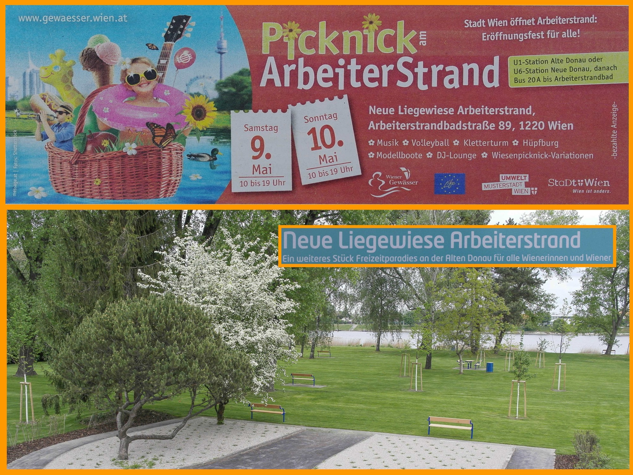 " ARBEITERSTRAND " Ein Strand für alle - An der alten Donau ...