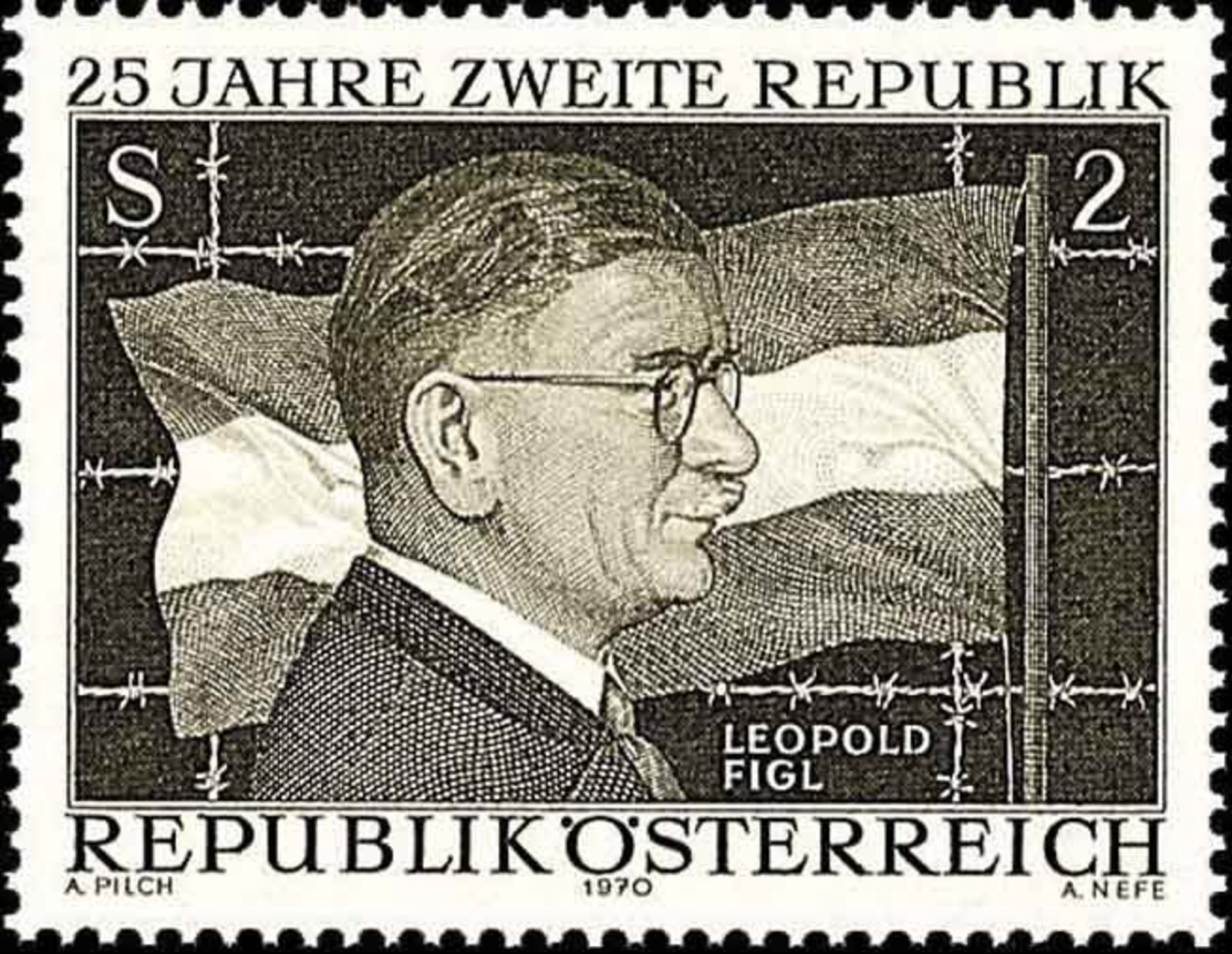 Leopold Figl (* 2. Oktober 1902 - † 9. Mai 1965 ) - Purkersdorf