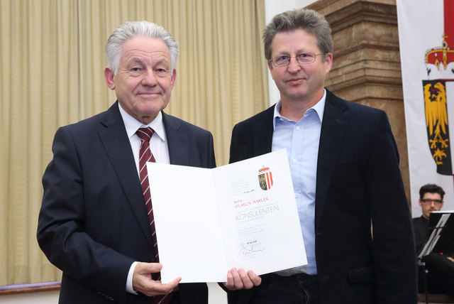 Konsulententitel für Wilhelm Mahler - Ried