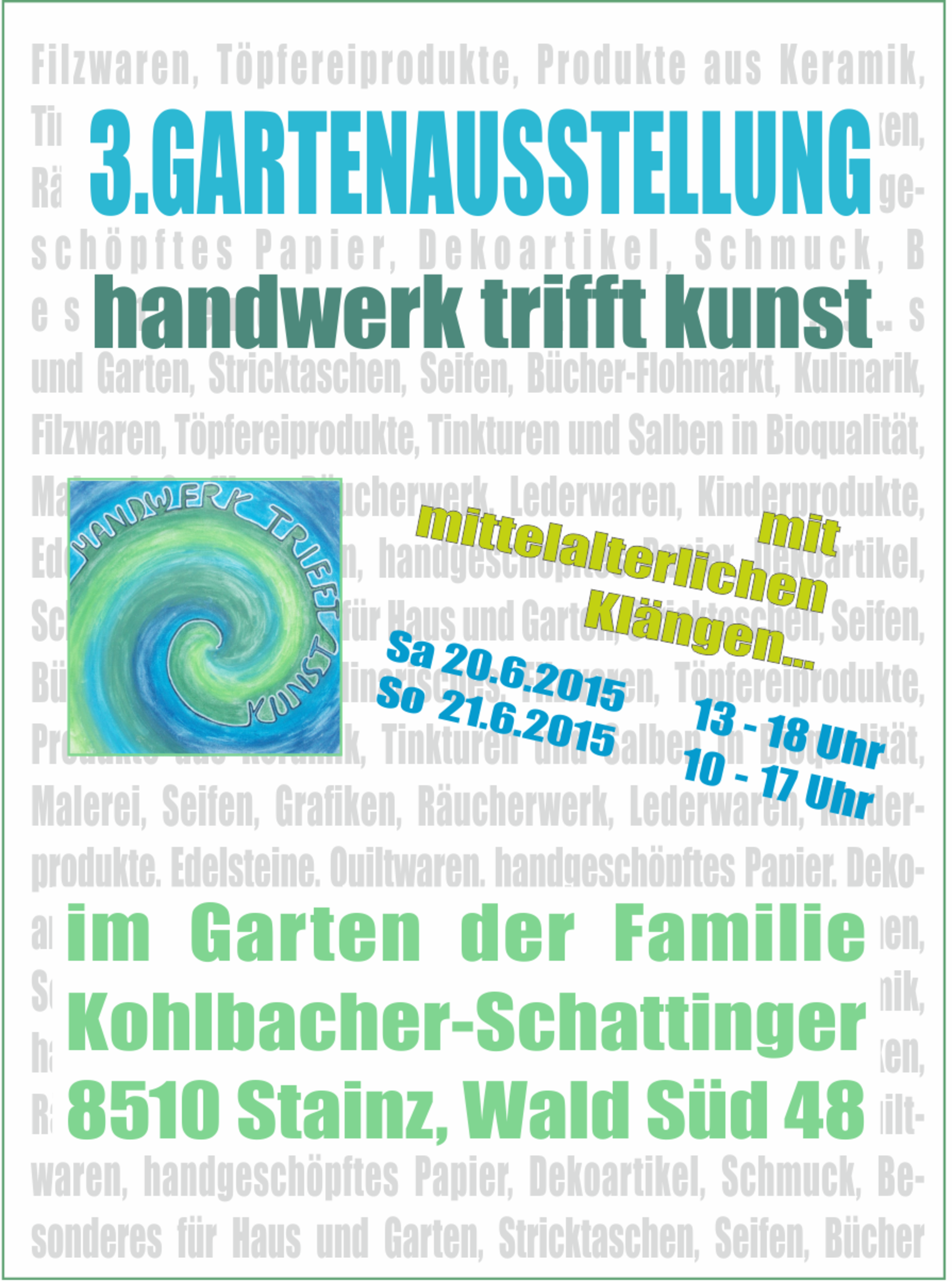 HANDWERK-TRIFFT-KUNST IM GARTEN - Deutschlandsberg