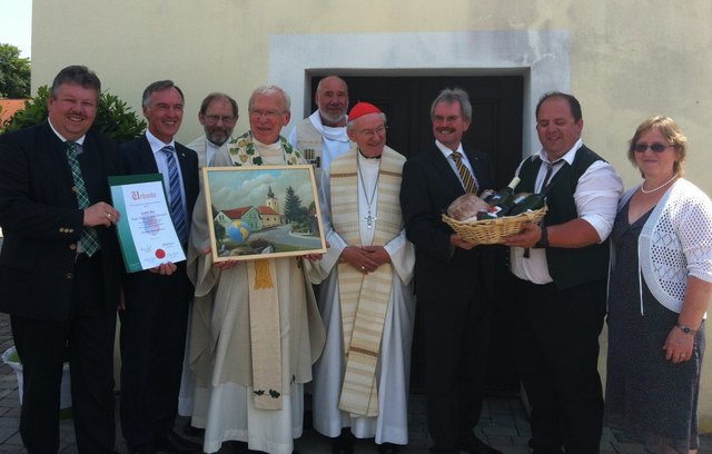 Landesrat Karl Wilfing gratuliert zum 160. von Pater Johann Schwarzl ...