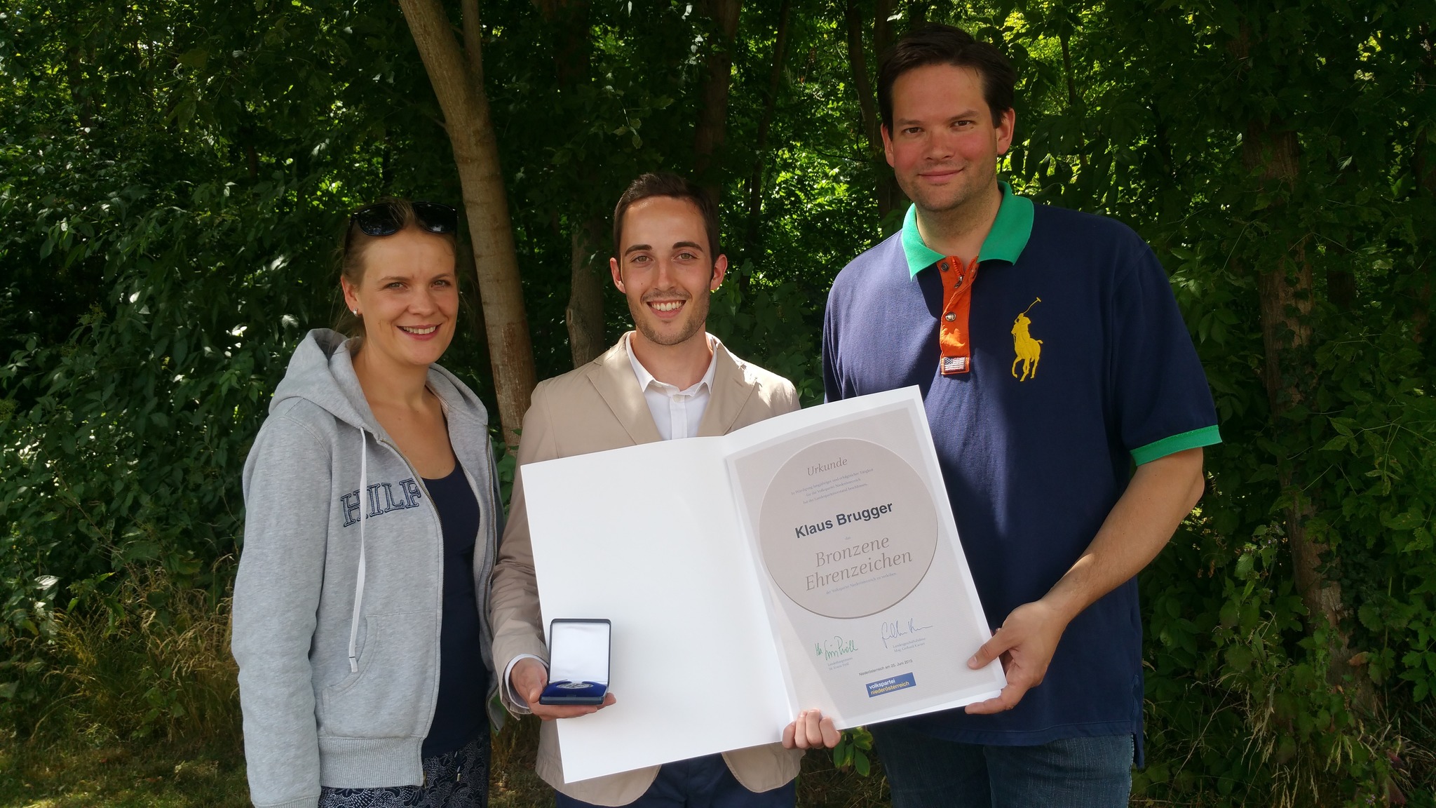 Gerasdorf: Ehrenzeichen der Volkspartei NÖ für Klaus Brugger - Mistelbach