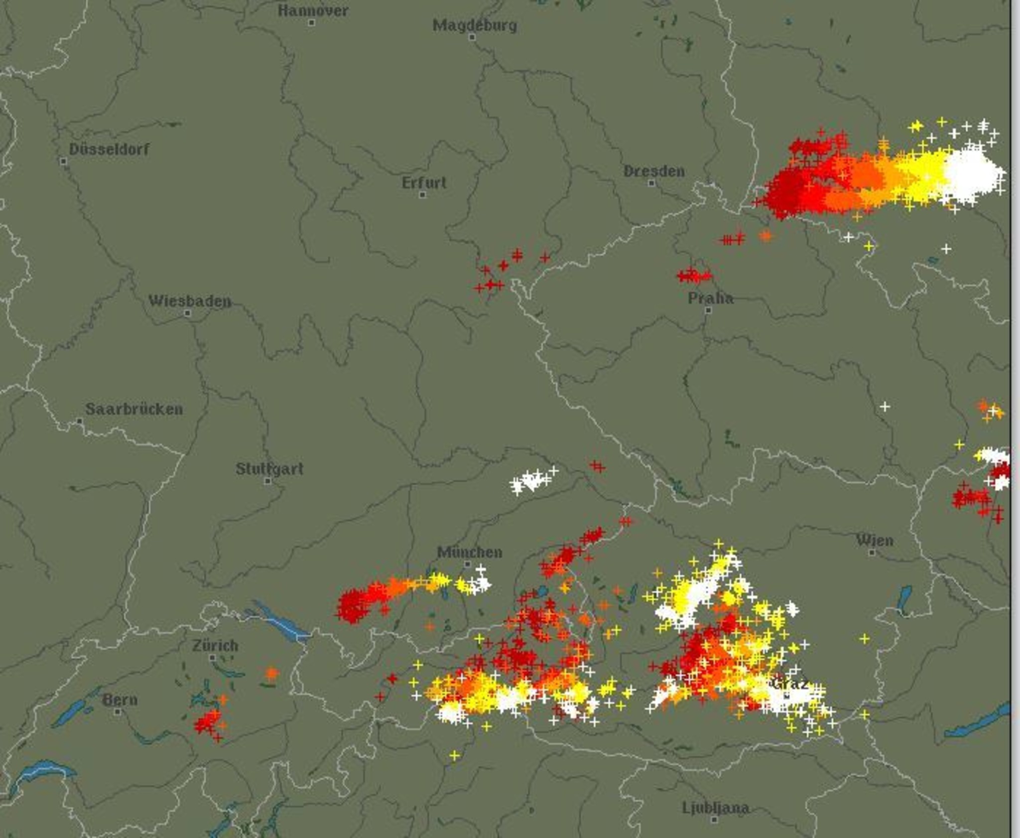 Blitzradar in Echtzeit - Weiz