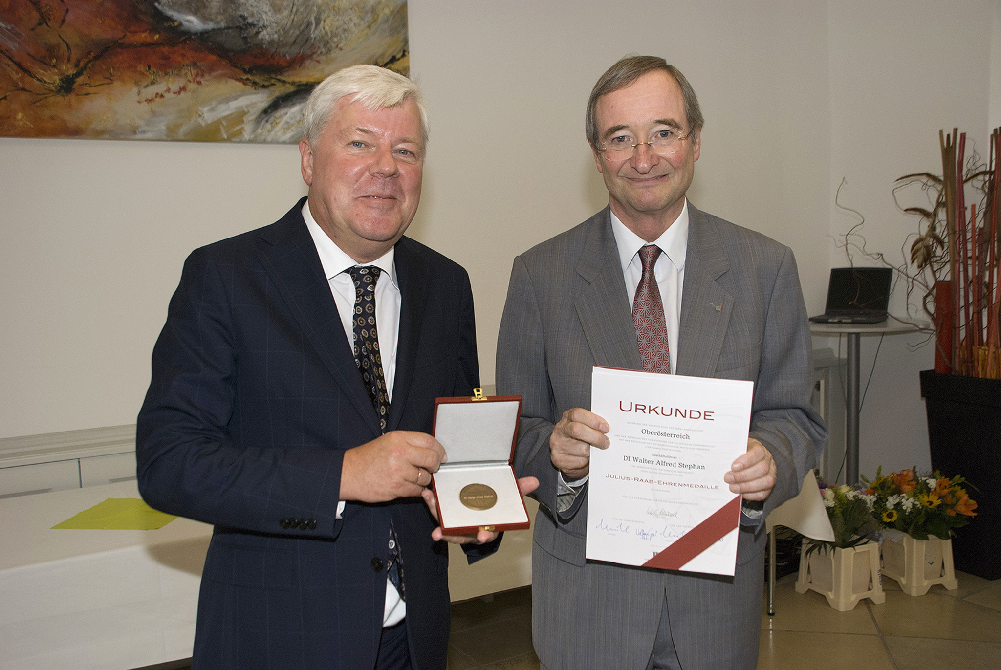 Julius-Raab-Medaille für Walter Stephan - Ried